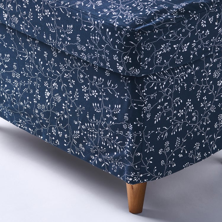 STRANDMON slipcover for footstool, Ryrane dark blue - IKEA