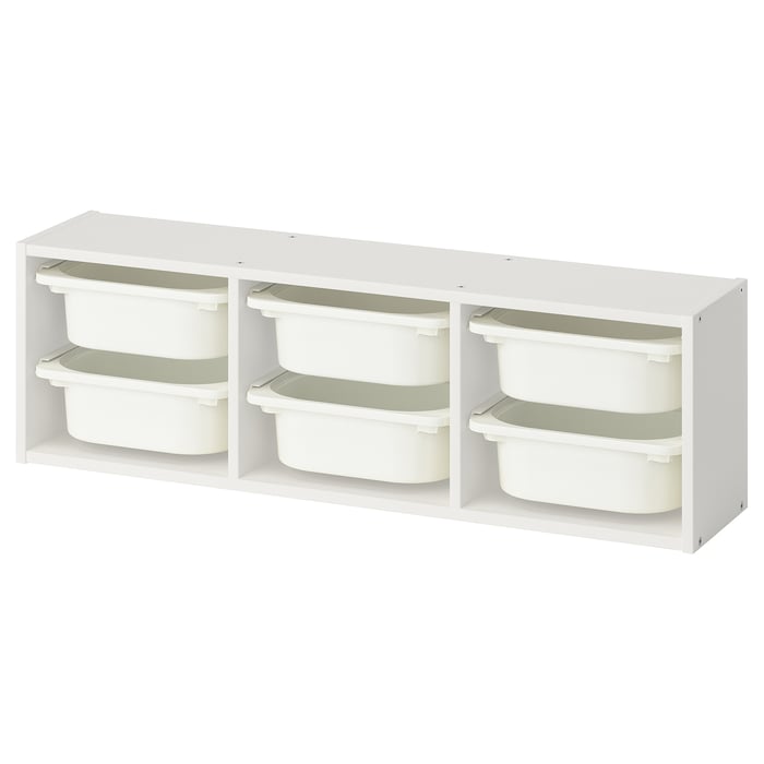 TROFAST wall storage, white/white, 99x21x30 cm - IKEA