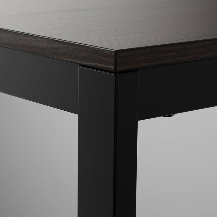 VANGSTA Extendable table - black/dark brown - IKEA