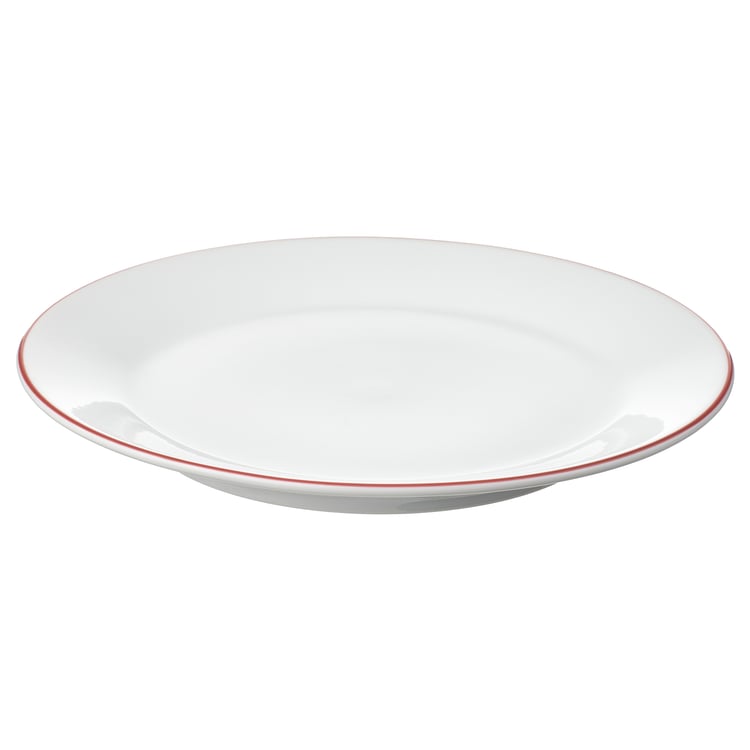 VINTERFINT Christmas side plate, white/red, 20 cm - IKEA