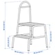 BÄSINGEN Tritthocker mit Handlauf, 2 Tritte, anthrazit - IKEA Deutschland