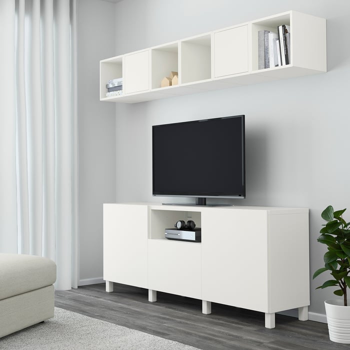 Ikea Besta Wohnwand Weiss