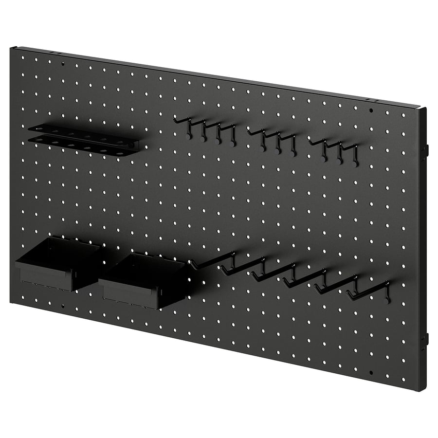 BROR Lochplatten-Set 20-tlg., schwarz - IKEA Deutschland