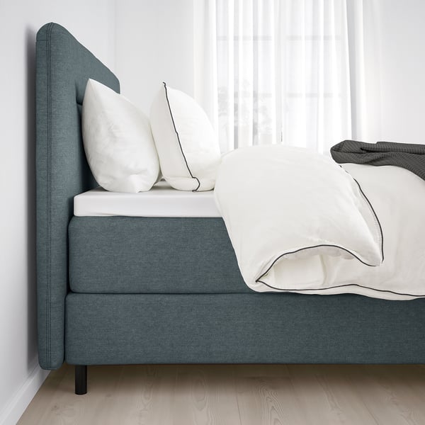 FINNSNES Boxspringbett, Hövåg fest/Tuddal grau, 160x200 cm - IKEA ...