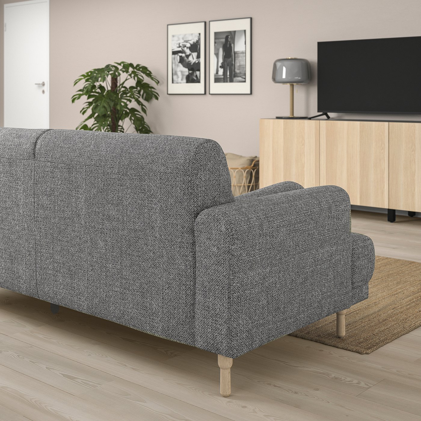 LANGARYD 2er Sofa Lejde grau schwarz Holz IKEA Deutschland