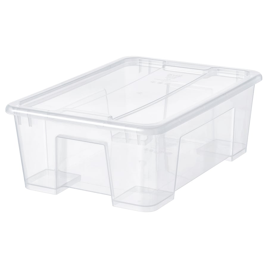 SAMLA Box mit Deckel, transparent, 39x28x14 cm/11 l - IKEA Deutschland