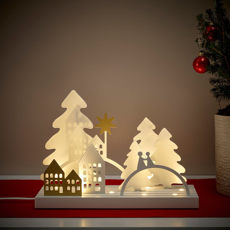 STRÅLA Tischdekoration, LED, Landschaft/Dorf - IKEA Deutschland