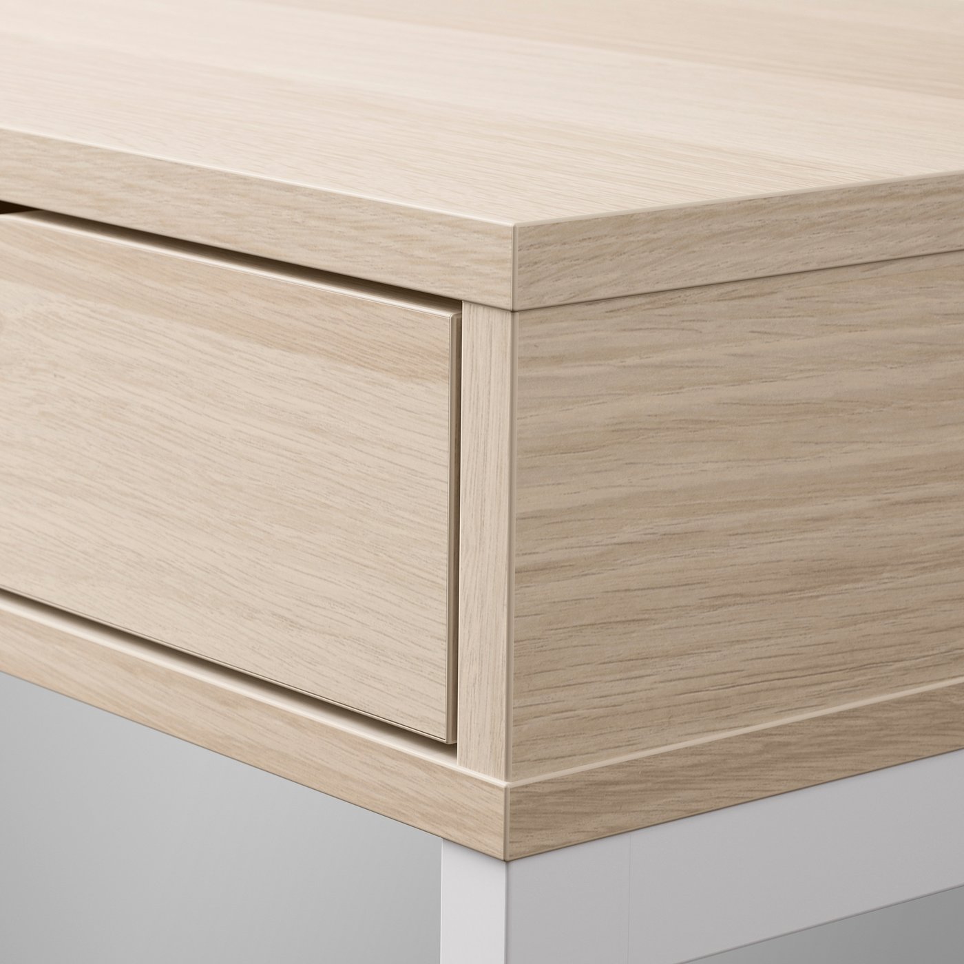 Ikea white stained oak desk store