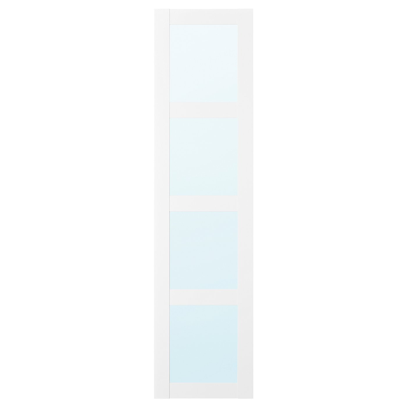 BERGSBO mirror door w soft closing hinges, white, 50x195 cm - IKEA Germany