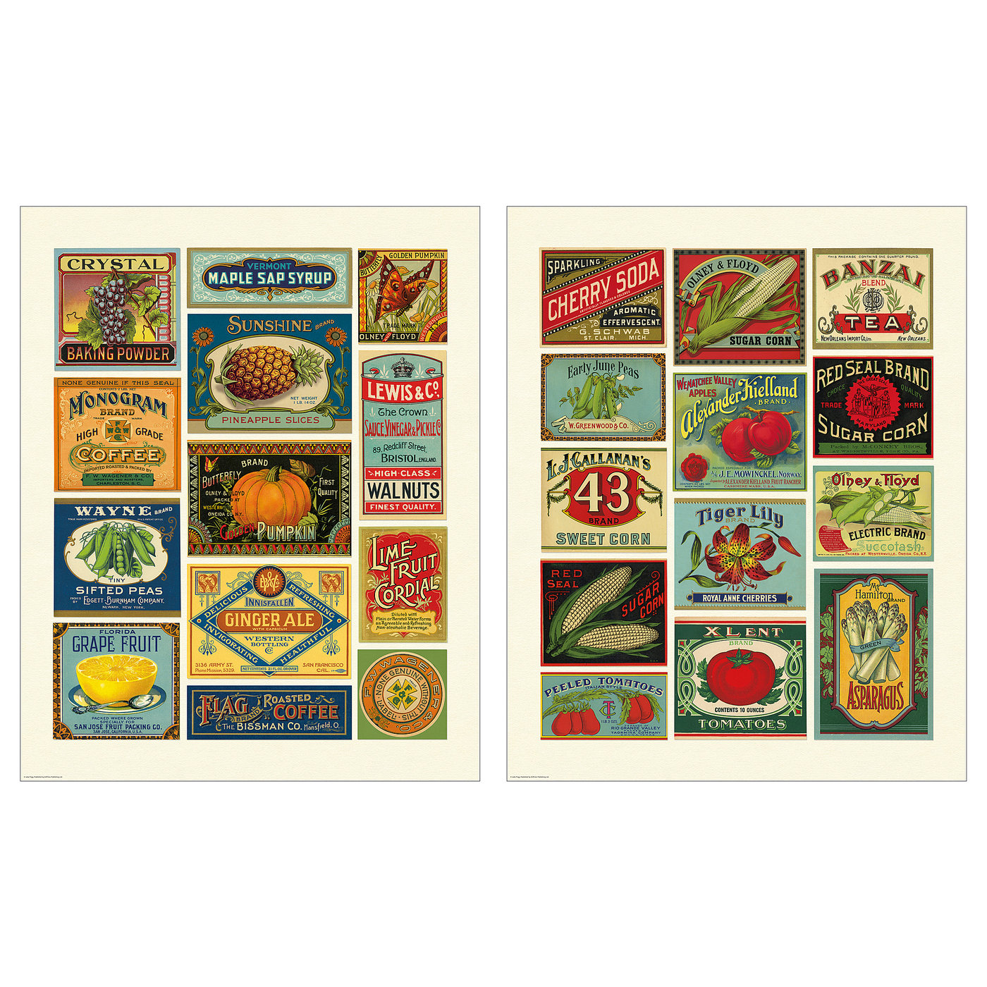 BILD poster, vintage food labels collage, 40x50 cm - IKEA Germany