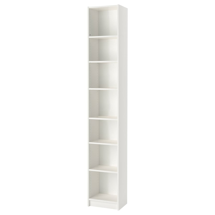 BILLY bookcase with height extension unit, white, 40x39x237 cm - IKEA ...