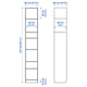 BILLY bookcase with height extension unit, white, 40x39x237 cm - IKEA ...