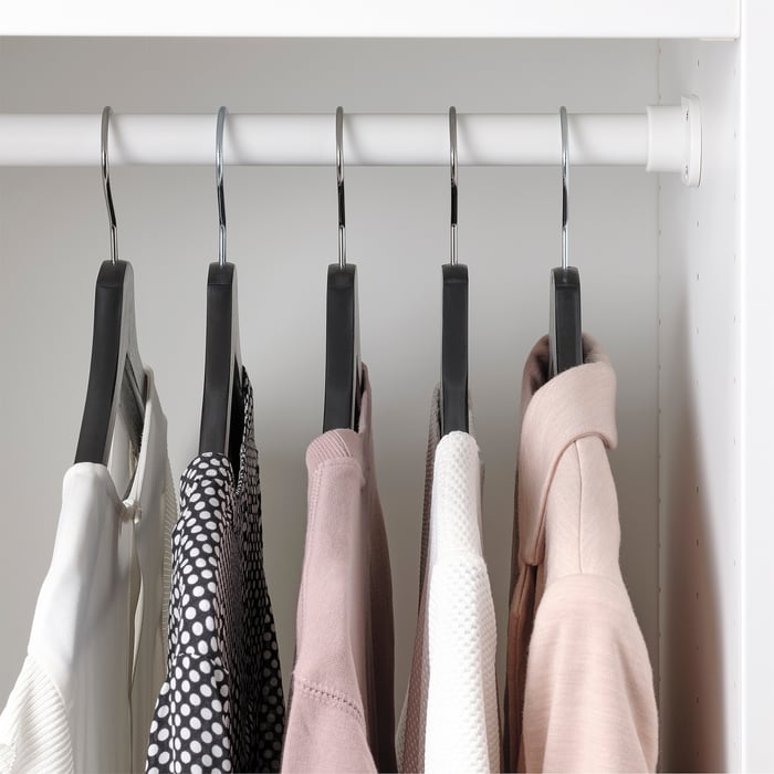 BUMERANG hanger, black, 5 pack - IKEA Germany