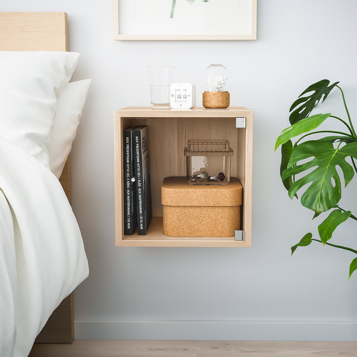 EKET wall cabinet with glass door white stained oak effect 35x35x35 cm IKEA Germany