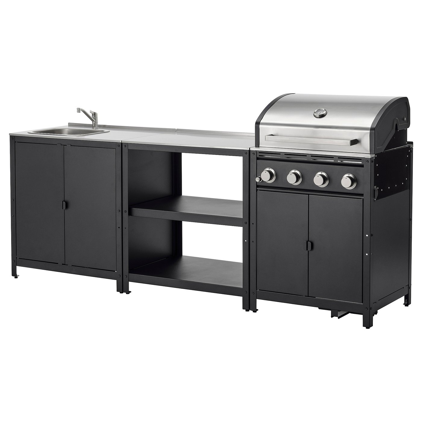 GRILLSKAR outdoor kitchen stainless steel 244x61 cm IKEA Germany