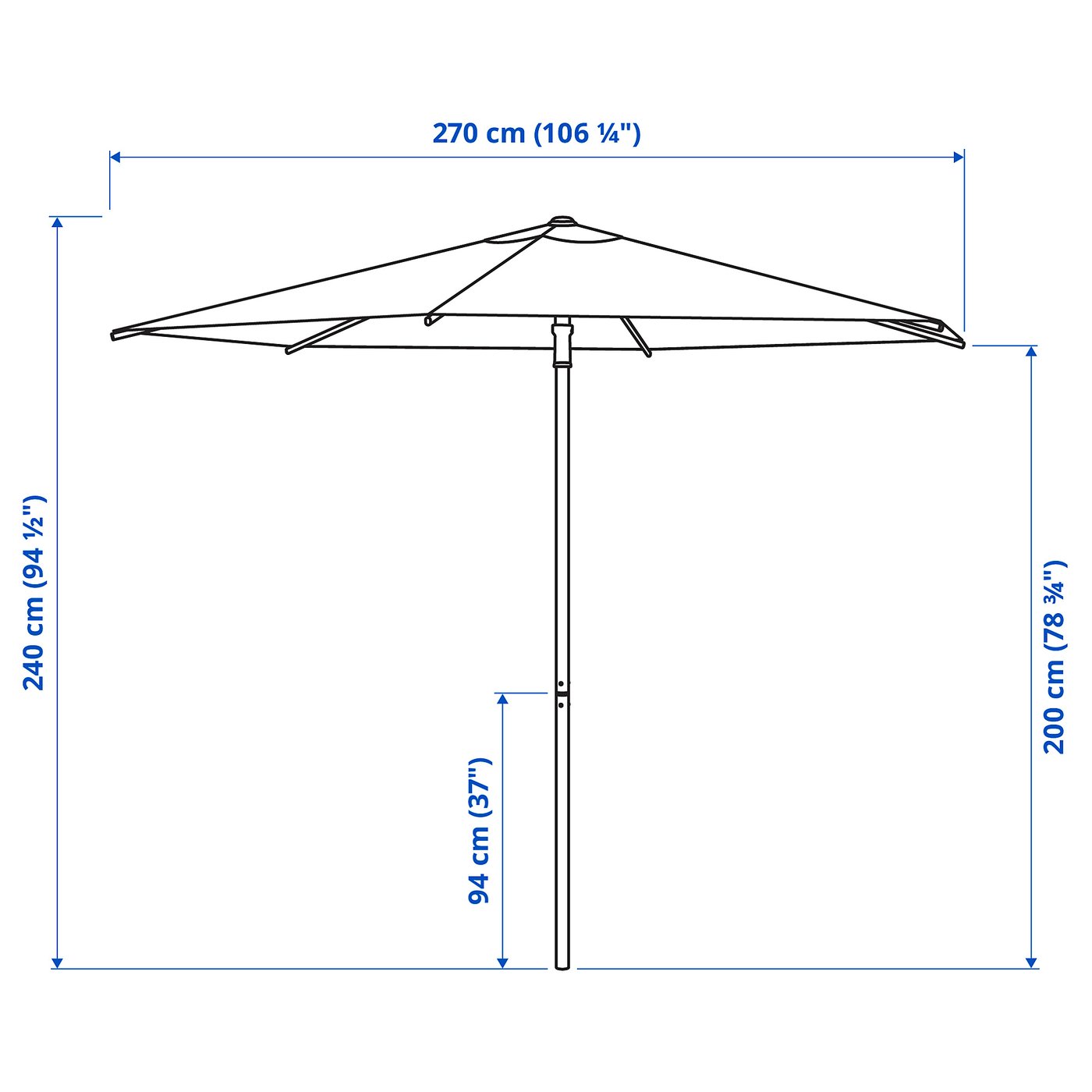 Ikea big umbrella store