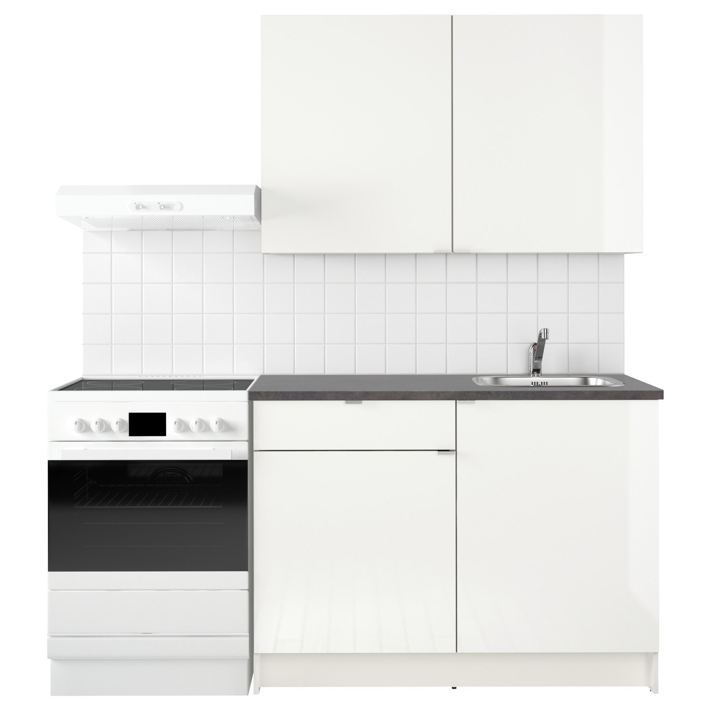 KNOXHULT kitchen high gloss white 120x61x220 cm IKEA Germany