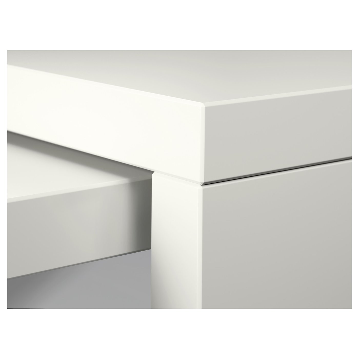 MALM Desk with pull out panel white 151x65 cm
