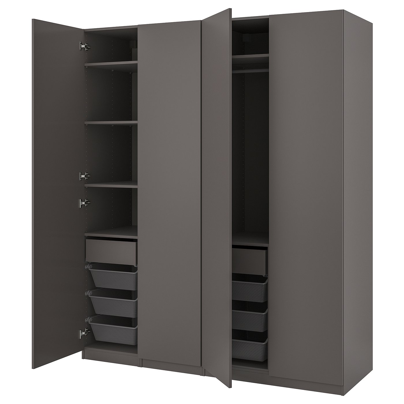 PAX FORSAND wardrobe combination dark grey dark grey 200x60x236 cm IKEA Germany