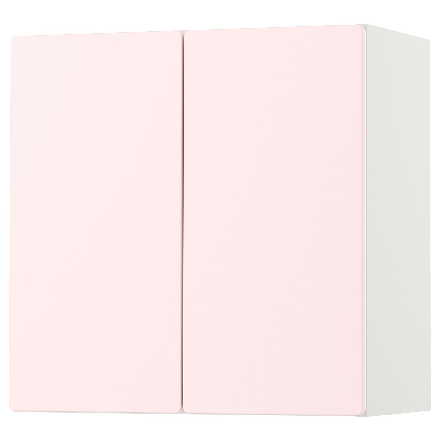 SMASTAD Wall cabinet white pale pink with 1 shelf 60x32x60 cm