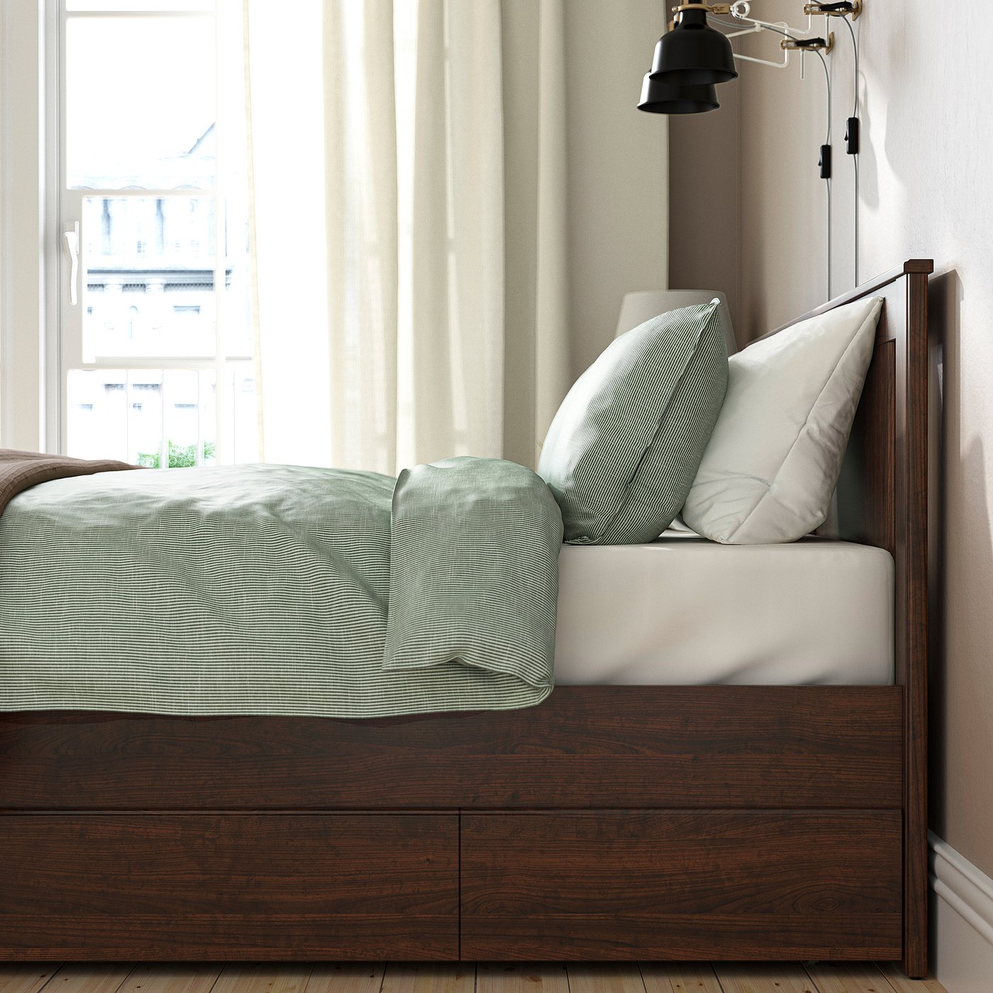 Ikea double bed base with storage store