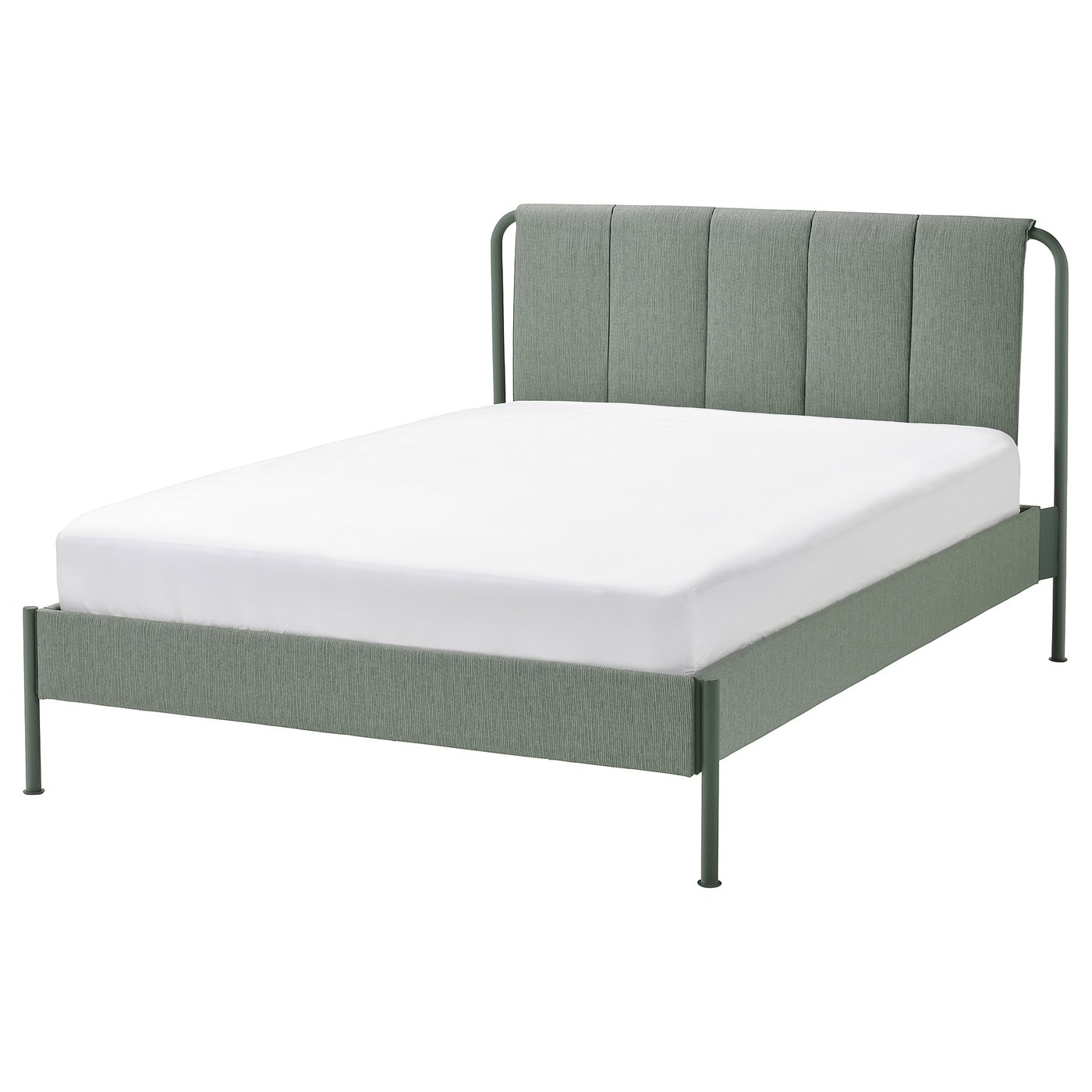 TALLASEN upholstered bed frame Kulsta grey green 140x200 cm IKEA Germany