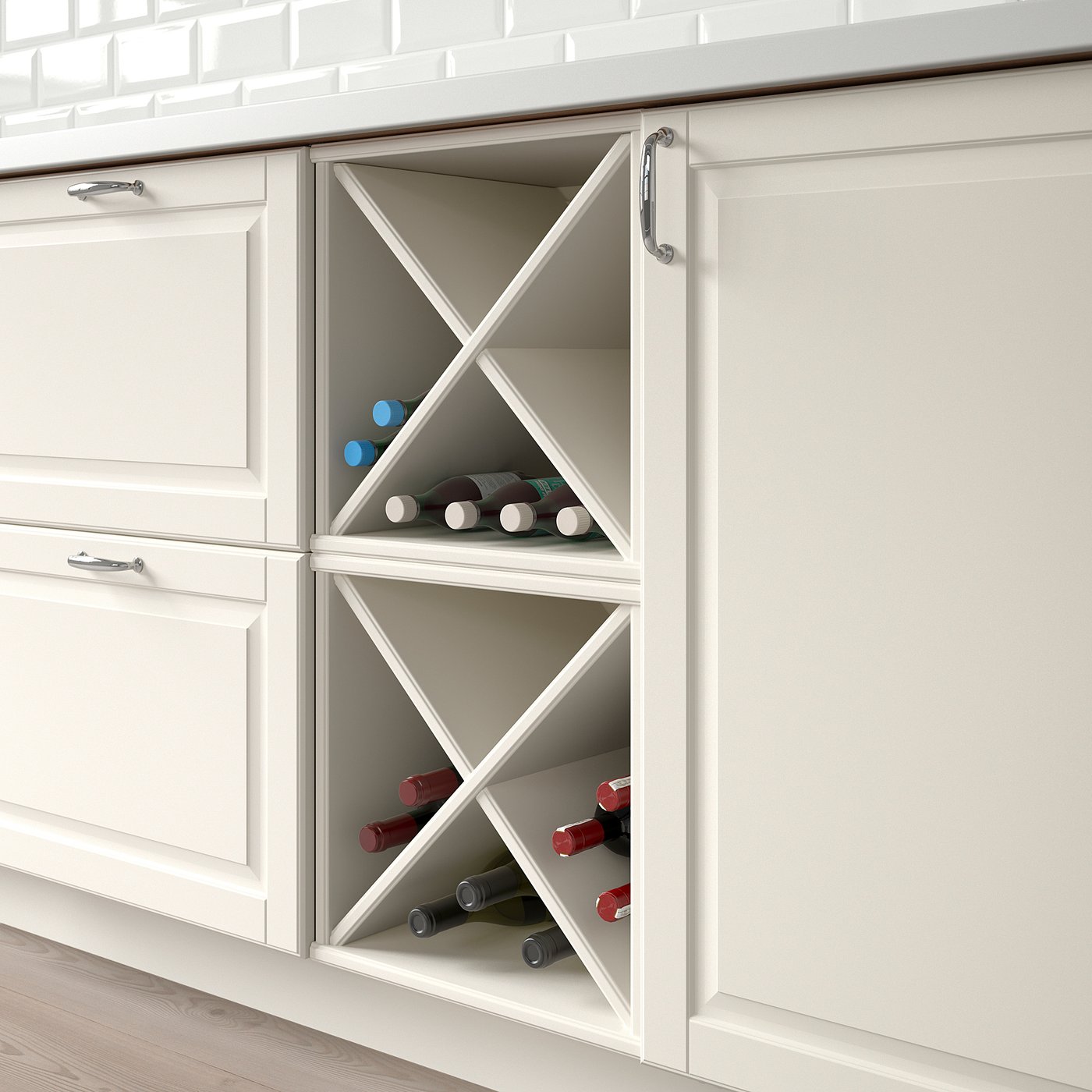 TORNVIKEN Wine shelf off white 40x37x40 cm
