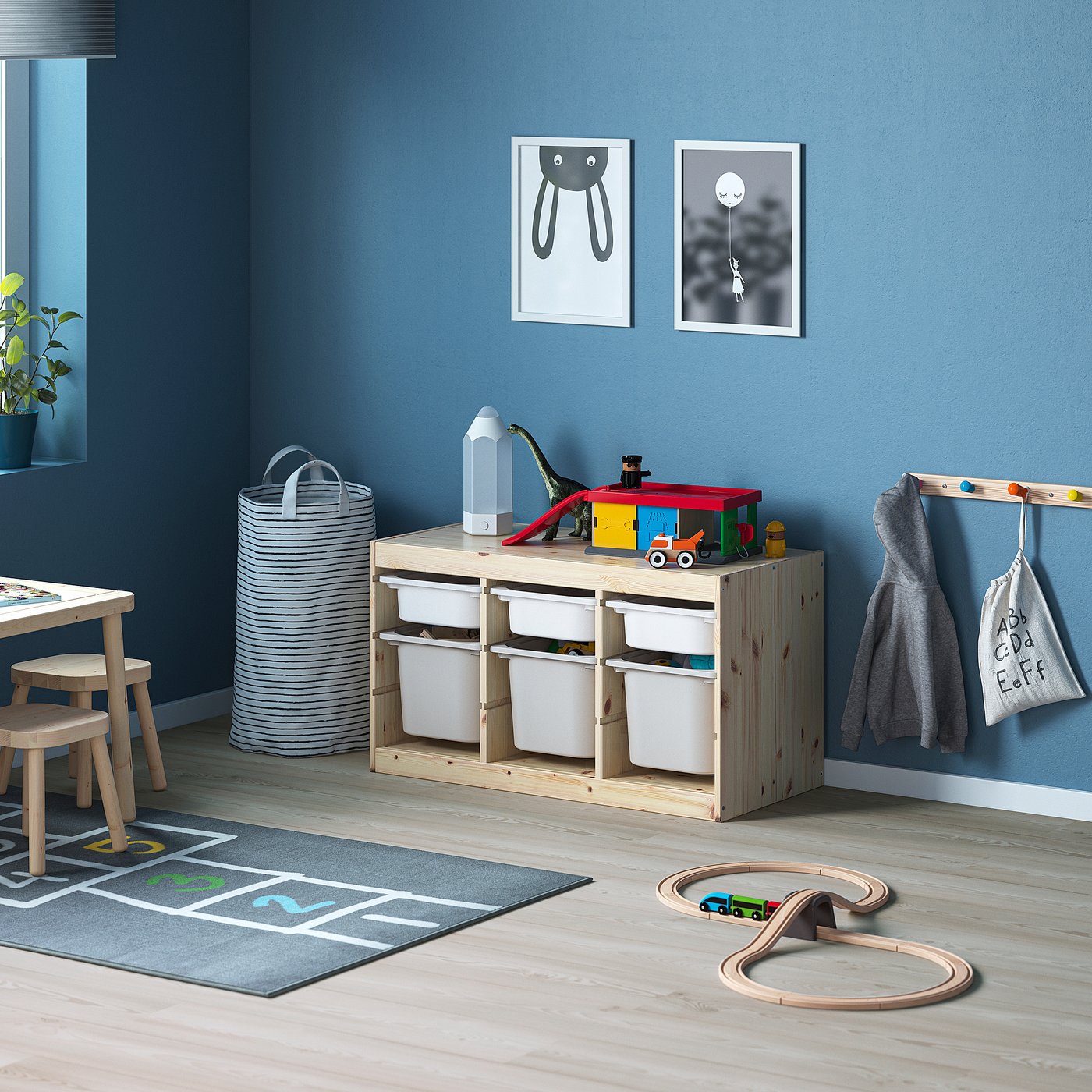 Light grey toy box store