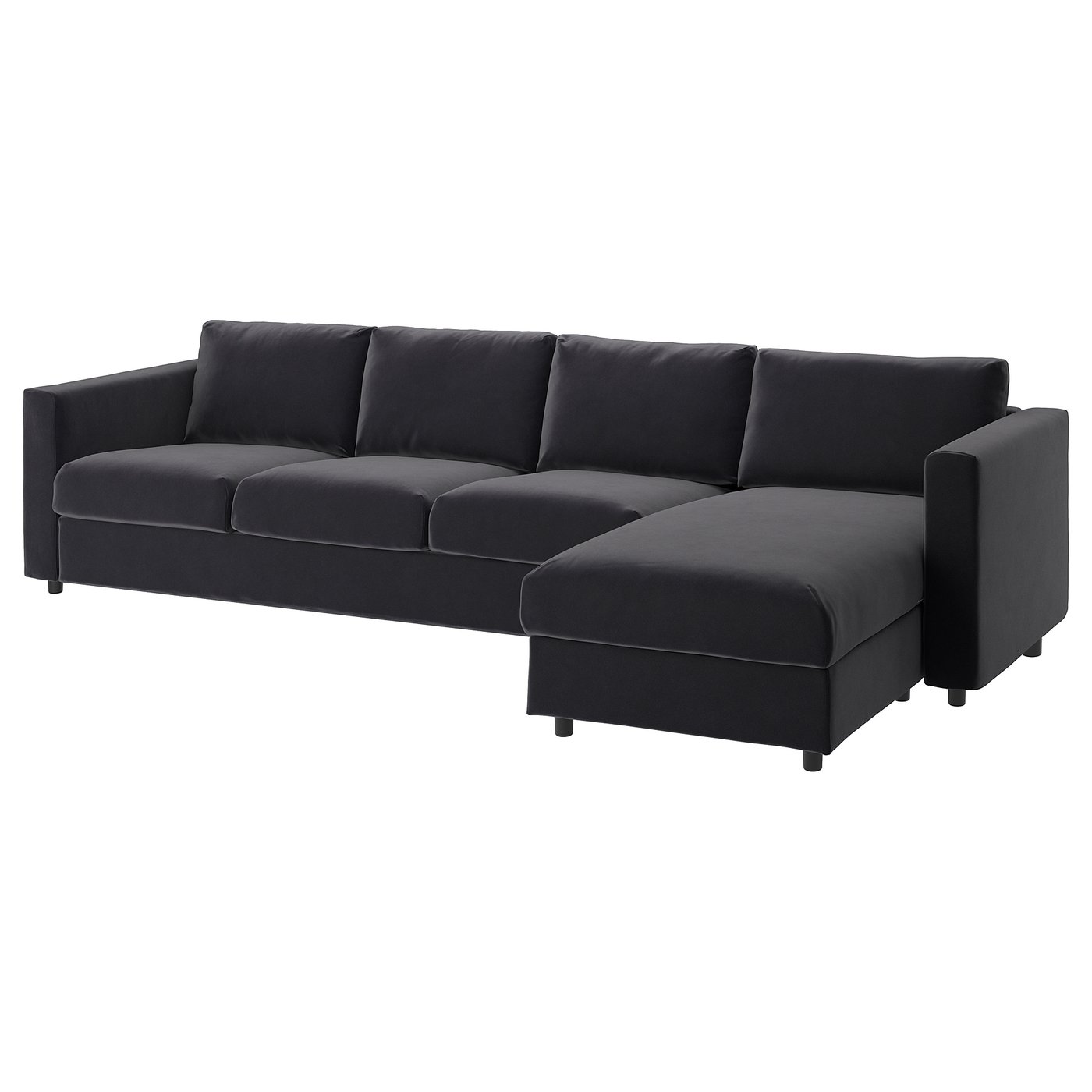 VIMLE 4 seat sofa with chaise longue Djuparp dark grey