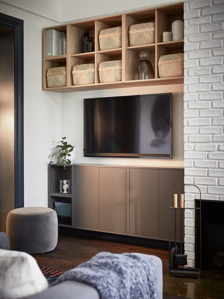 EKET Skab med 2 låger og 1 hylde, mørkegrå - IKEA