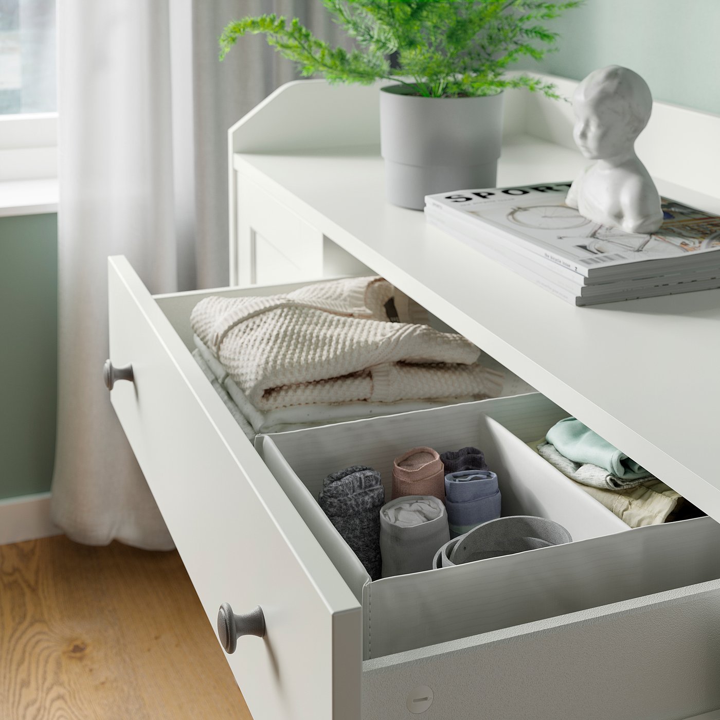 HAUGA Skænk - hvid - IKEA