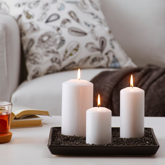 Lysestager og stearinlys i alle regnbuens farver - IKEA