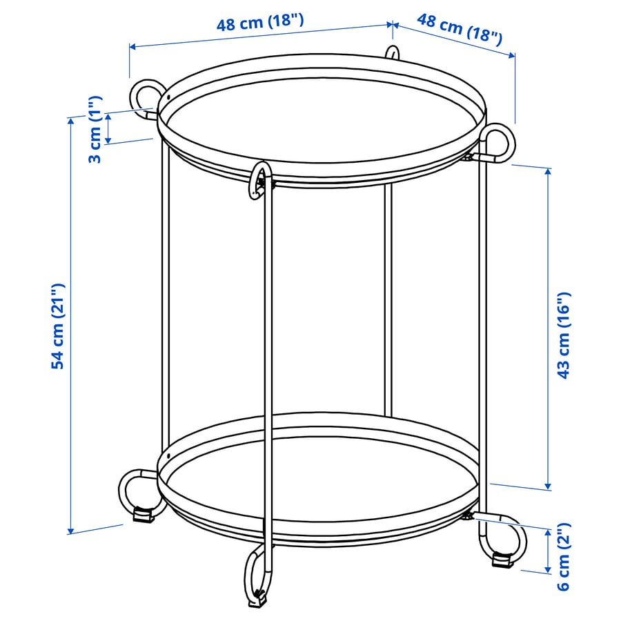 LIVELYCKE bakkebord, sort, 50 cm - IKEA