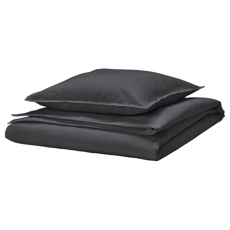 RUNDHAGTORN sengetøj, antracit, 140x200/60x70 cm - IKEA