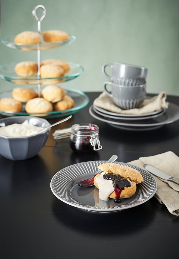 STRIMMIG Krus, STENTØJ grå - IKEA