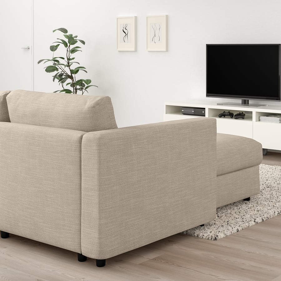 VIMLE 3-pers. sovesofa, med chaiselong/Hillared beige - IKEA