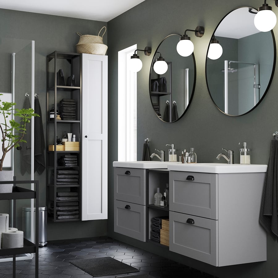 LINDBYN mirror, black, 80 cm - IKEA Estonia