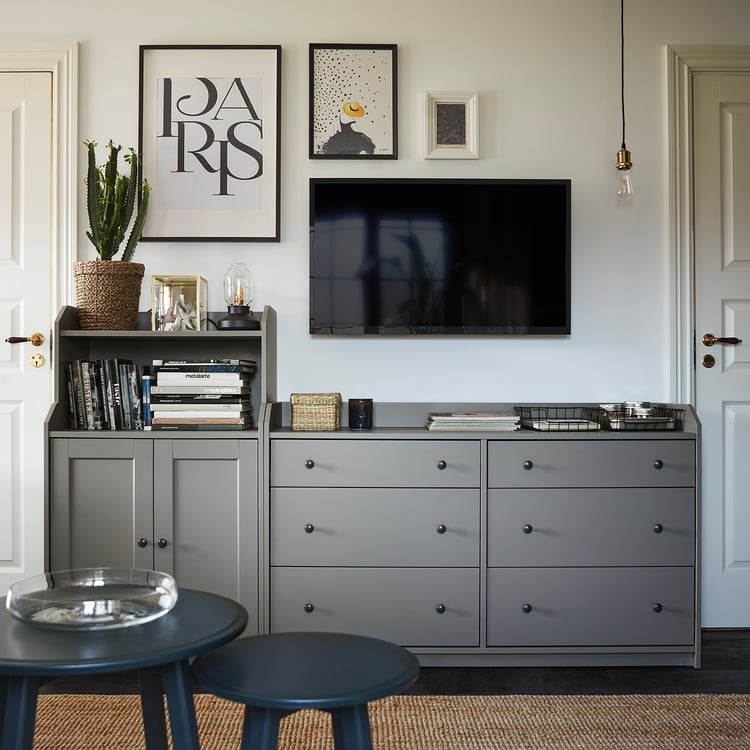 HAUGA 6 sahtliga kummut, hall, 138x46x84 cm - IKEA Eesti