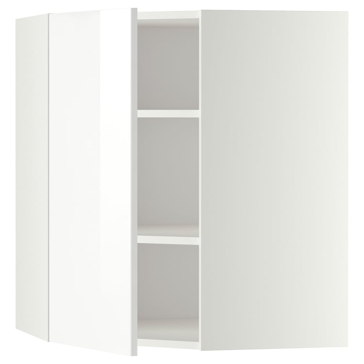 METOD nurga seinakapp koos riiulitega, valge/Ringhult valge, 68x80 cm ...