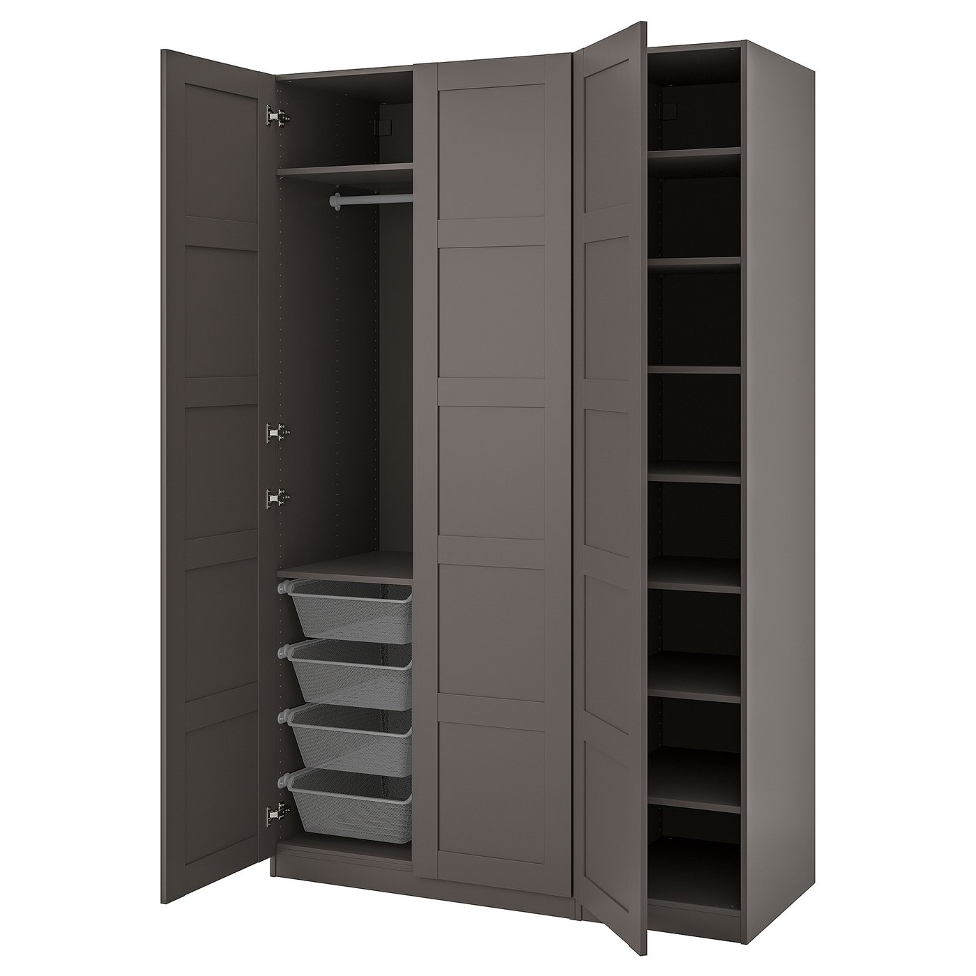 PAX / BERGSBO riidekapp, tumehall/tumehall, 150x60x236 cm - IKEA Eesti