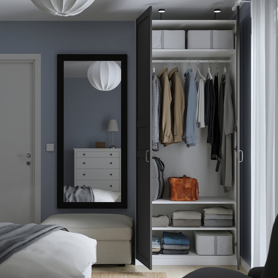 PAX / FLISBERGET riidekapp, valge/antratsiidi tooni, 100x60x236 cm ...