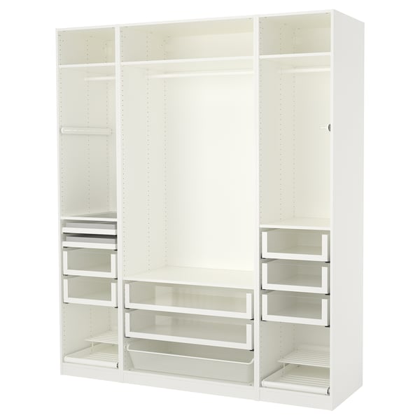 PAX riidekapp, valge, 200x58x236 cm - IKEA Eesti