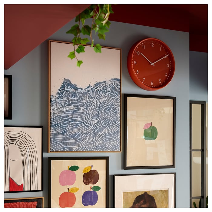 BONDIS wall clock, orange, 38 cm - IKEA