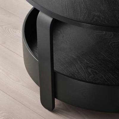 BORGEBY Coffee table, black, 70 cm - IKEA
