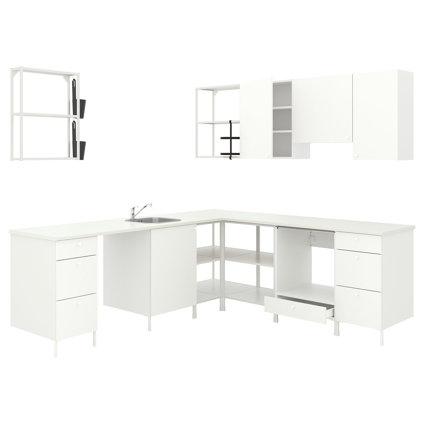 ENHET Corner kitchen - white - IKEA