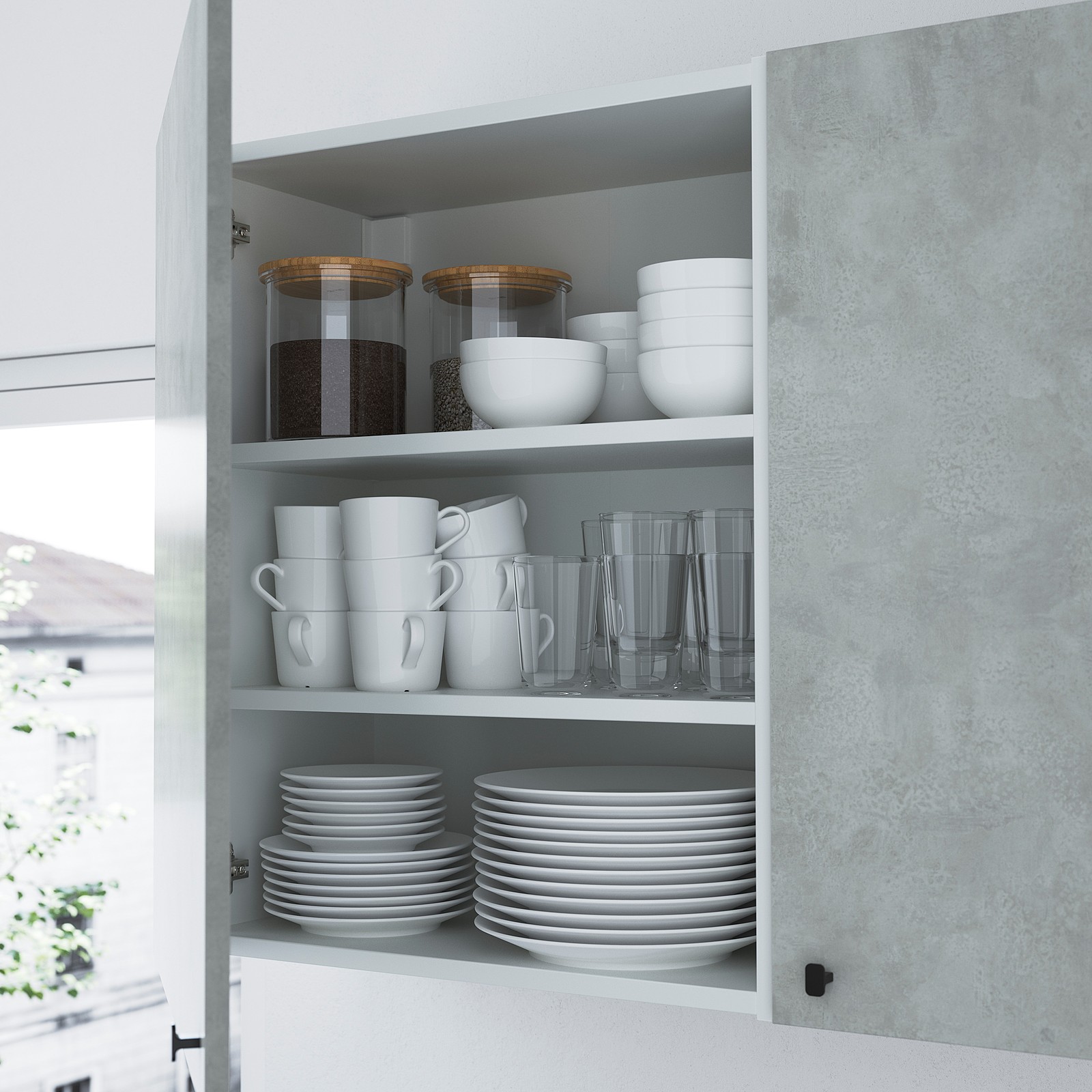 ENHET Kitchen - white/concrete effect - IKEA