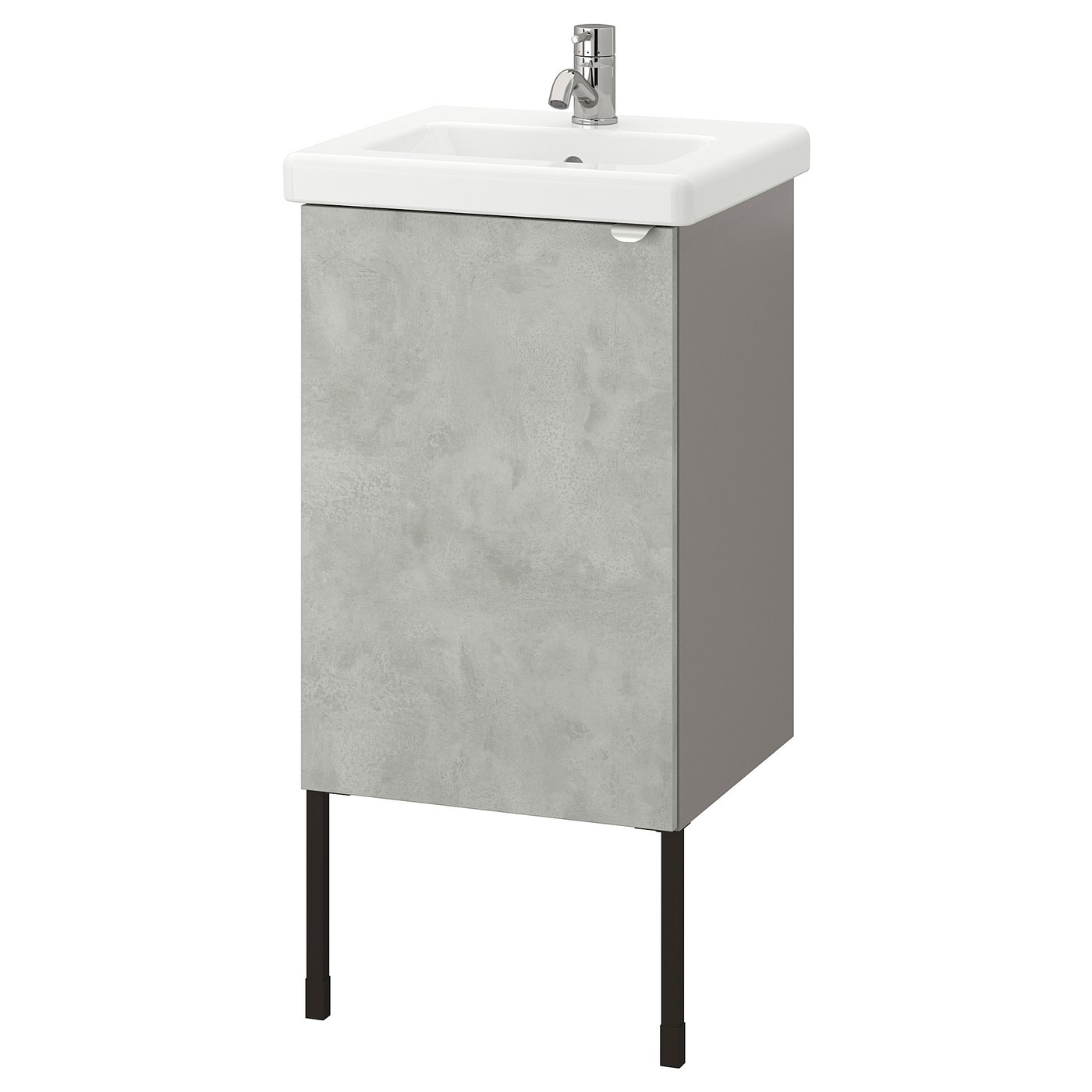 ENHET / TVÄLLEN Wash-basin cabinet with 1 door - concrete effect/grey ...