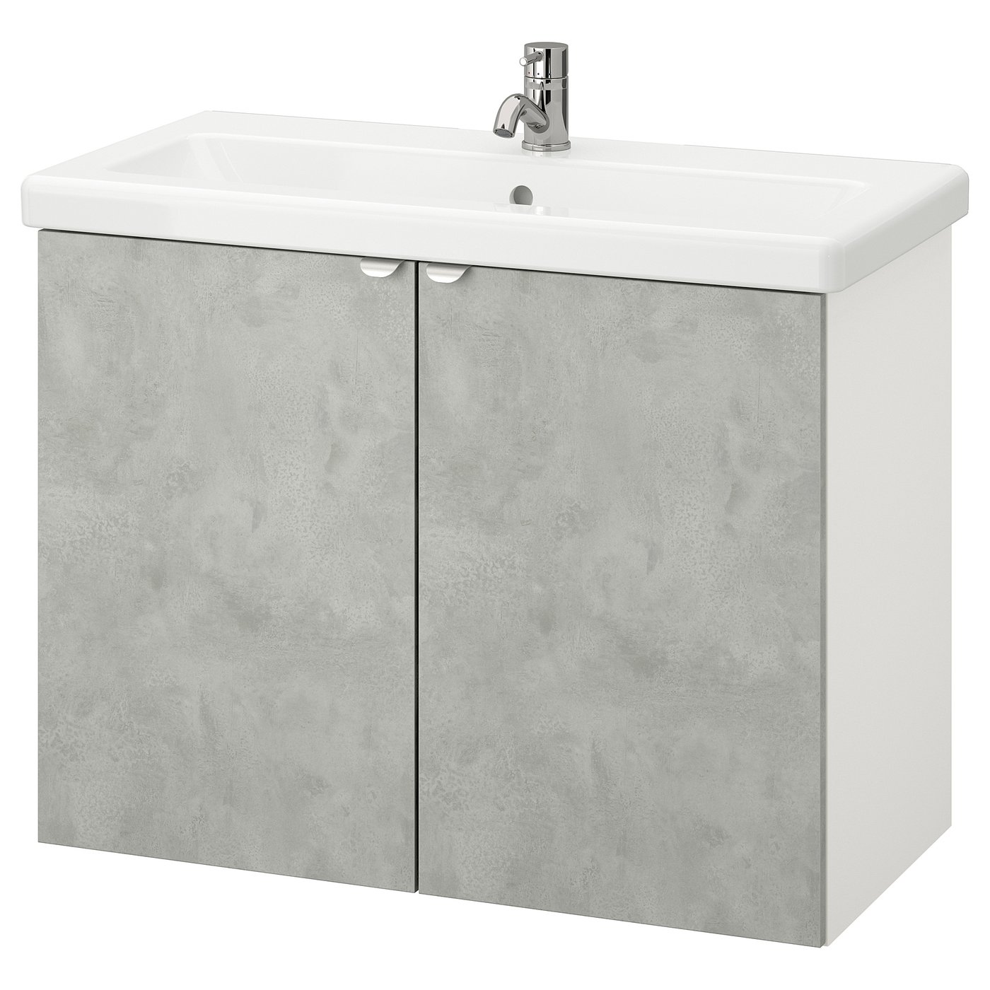 ENHET / TVÄLLEN Wash-basin cabinet with 2 doors - concrete effect/white ...