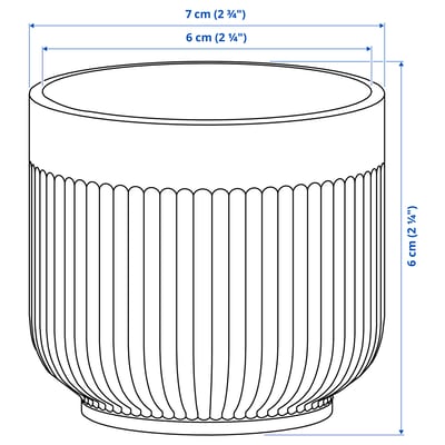 GRADVIS plant pot, in/outdoor black, 6 cm - IKEA