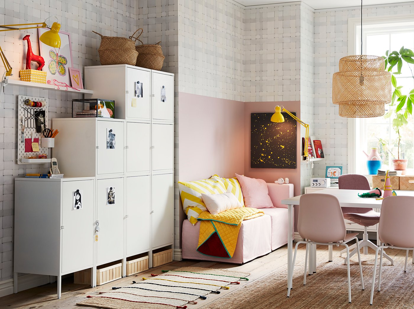 HALLAN storage combination with doors white 45x47x142 cm IKEA